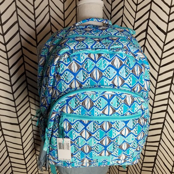 Vera Bradley | Bags | Vera Bradley Go Fish Blue Large Essential ...
